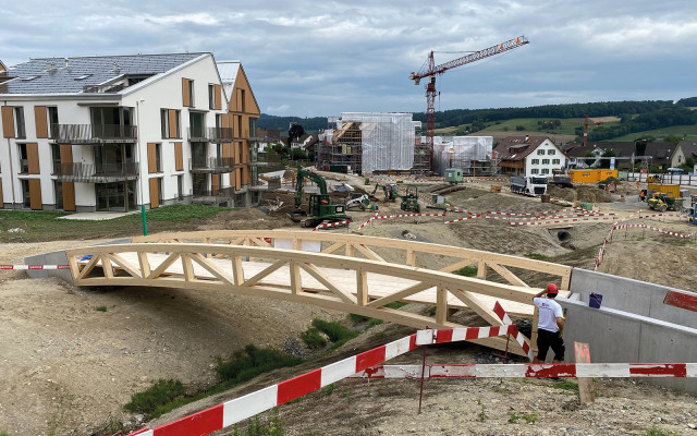Fussgängerbrücke Ziegeleiareal Lufingen